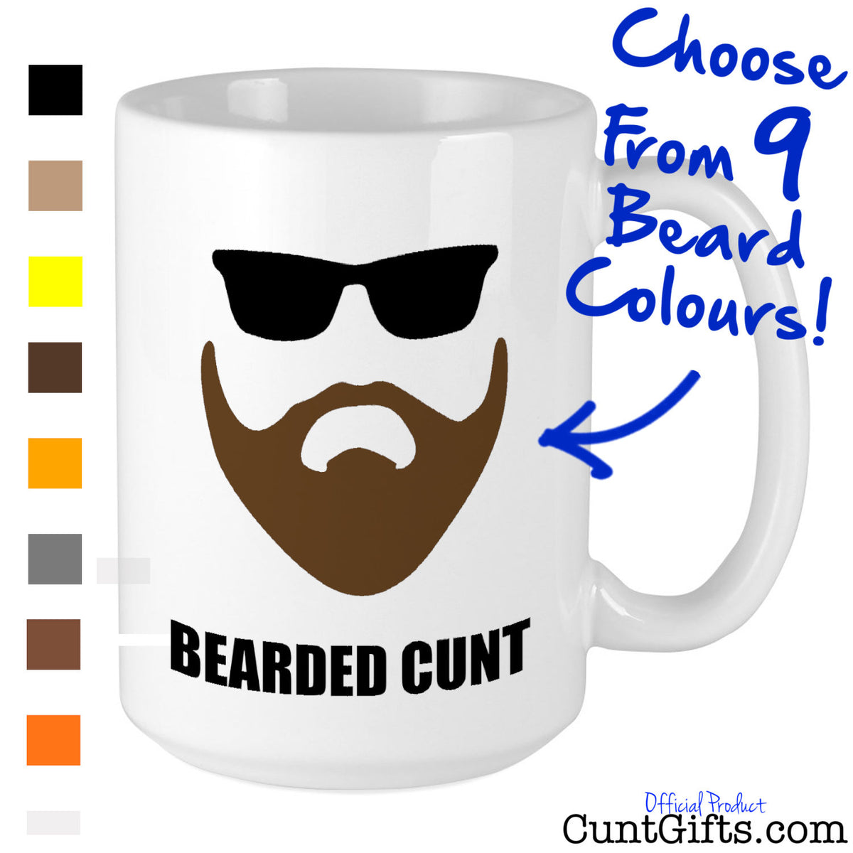 "Bearded Cunt" - Mug (Choose from 9 Colours!) – Cunt Gifts