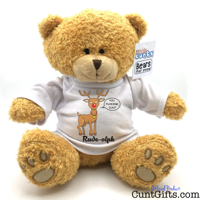 "Rude-Olph" - Teddy Bear – Cunt Gifts